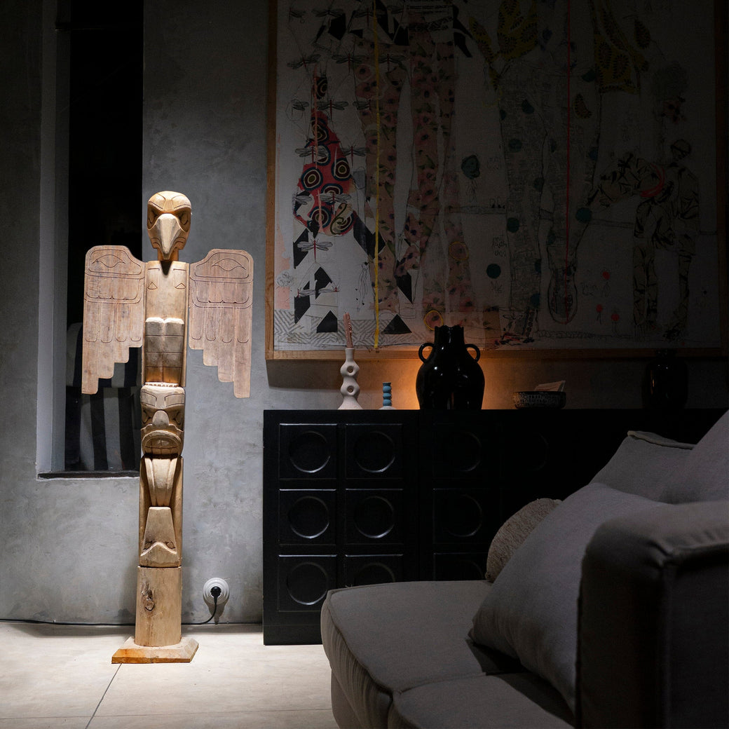 Hand Carved Totem Pole - Sage – Skull Bliss