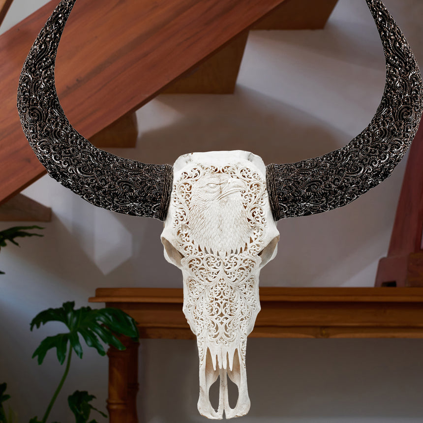 Buffalo Skulls for Sale | Carved Bison Skulls | Skull Bliss